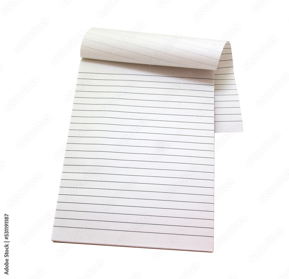 Paper sheet notebook with line on transparent background png file Stock ...