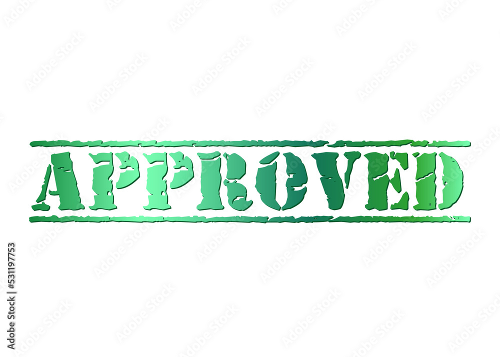 Approved stamp word.Isolated green approved seal Stock Illustration ...