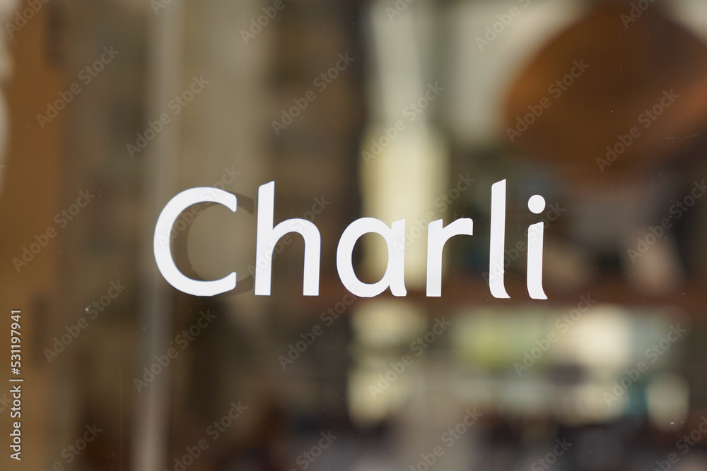 Charli store logo sign and text brand fashion collection of women ...