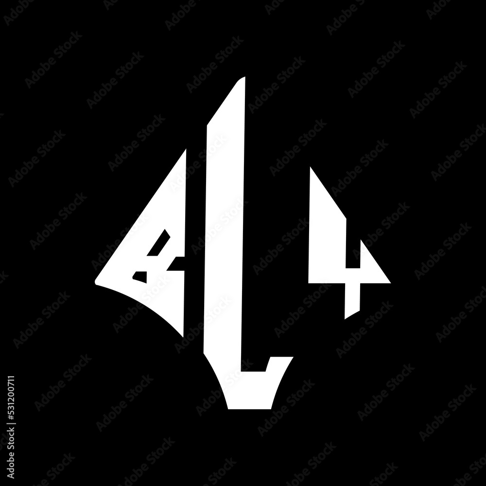 BLY letter logo design. BLY modern letter logo with black background ...