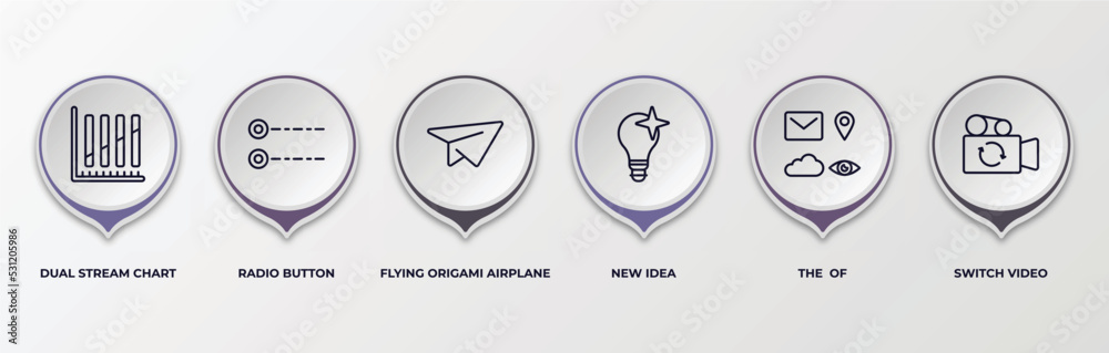 infographic template with outline icons. infographic for user interface ...