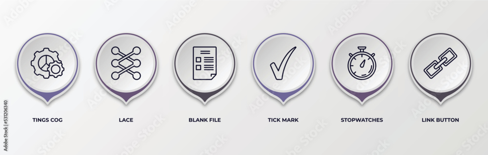 infographic template with outline icons. infographic for user interface ...