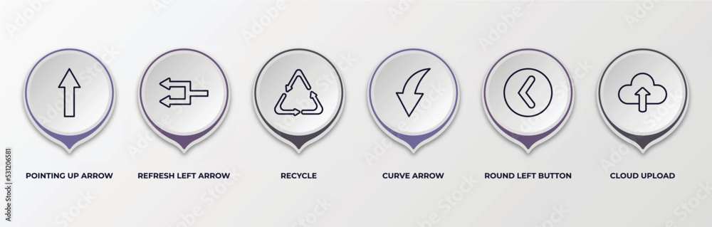infographic template with outline icons. infographic for user interface ...
