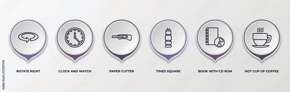 infographic template with outline icons. infographic for tools and ...