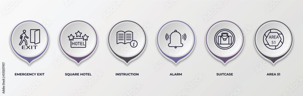 infographic template with outline icons. infographic for signs concept ...