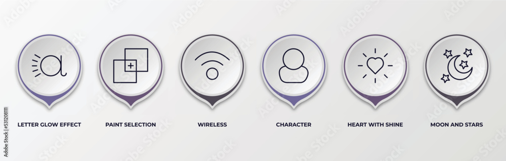 infographic template with outline icons. infographic for shapes concept ...