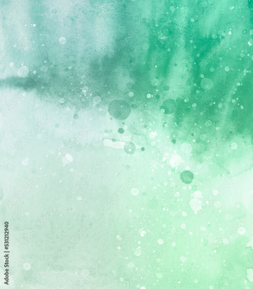 Watercolor background. Paint splash, splatter, blur. Blue paint, nice ...