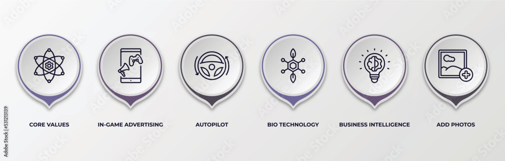 infographic template with outline icons. infographic for general ...