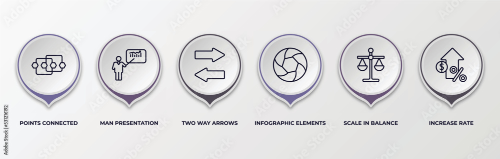 infographic template with outline icons. infographic for business ...