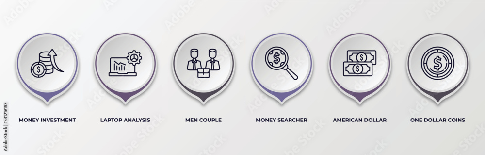 infographic template with outline icons. infographic for business ...