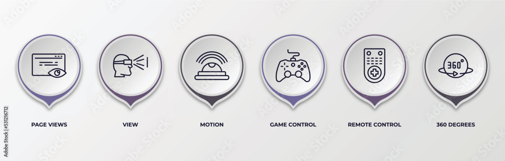 infographic template with outline icons. infographic for artificial ...