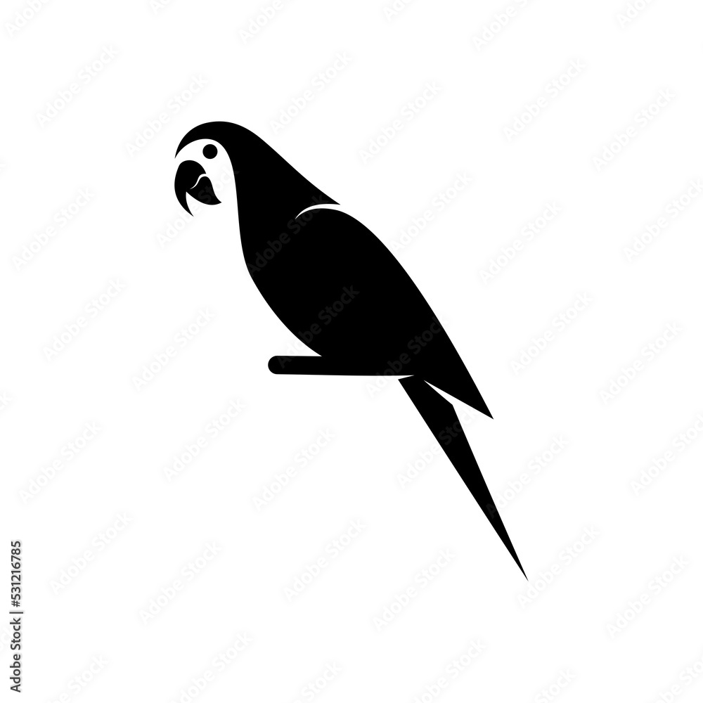 Simple Parrot Logo Stock Vector Adobe Stock