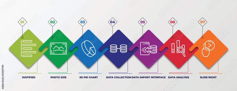 infographic template with linear icons. infographic for user interface concept. included ...