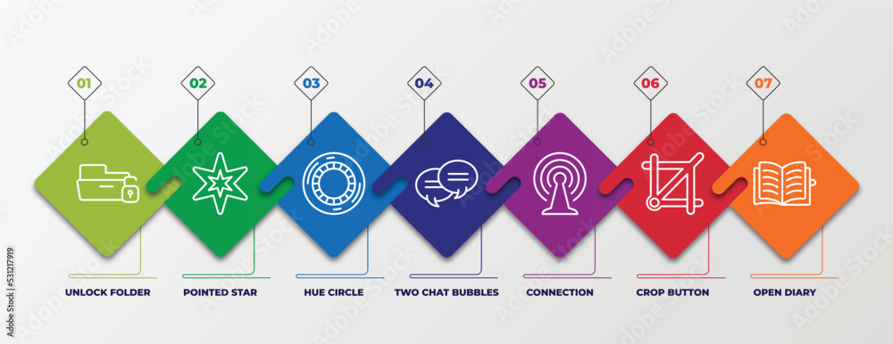 infographic template with linear icons. infographic for user interface ...