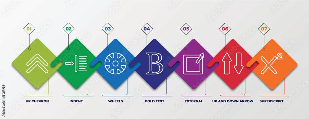 infographic template with linear icons. infographic for user interface ...