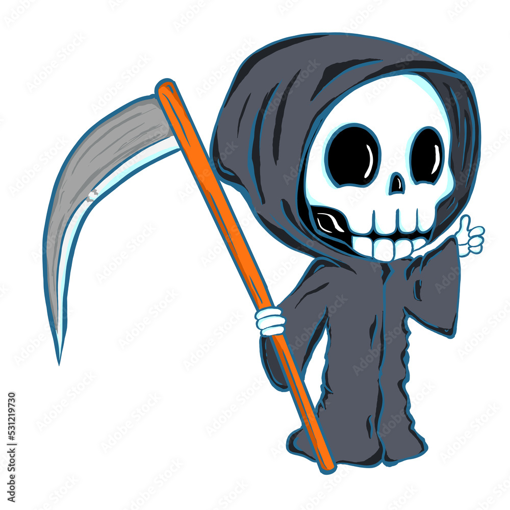 cute halloween grim reaper is suitable for all kinds of designs and web ...
