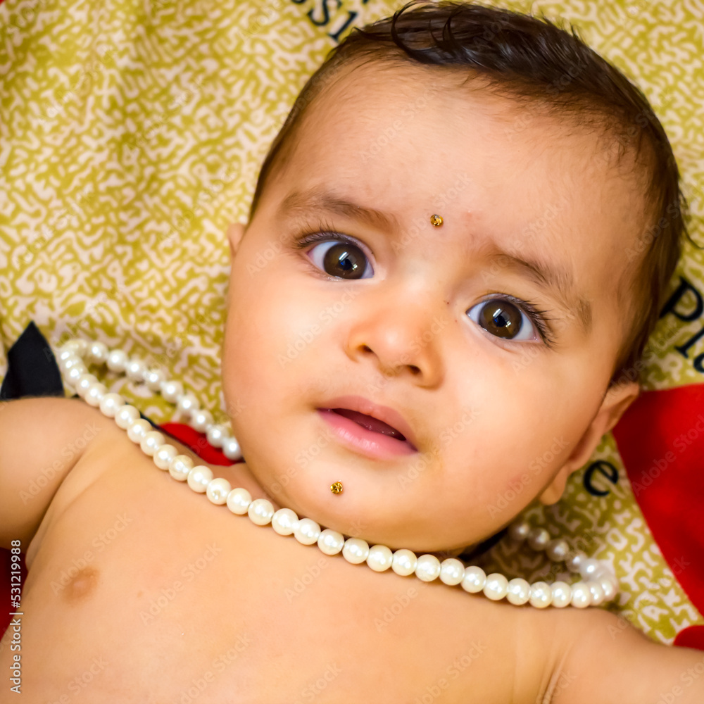 Cute Indian Kid dressed up as little Lord Krishna on the occasion of ...