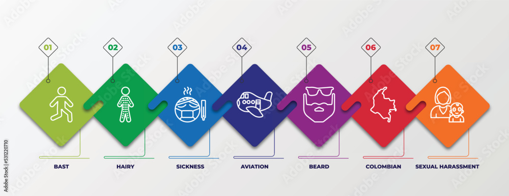 infographic template with linear icons. infographic for people concept ...