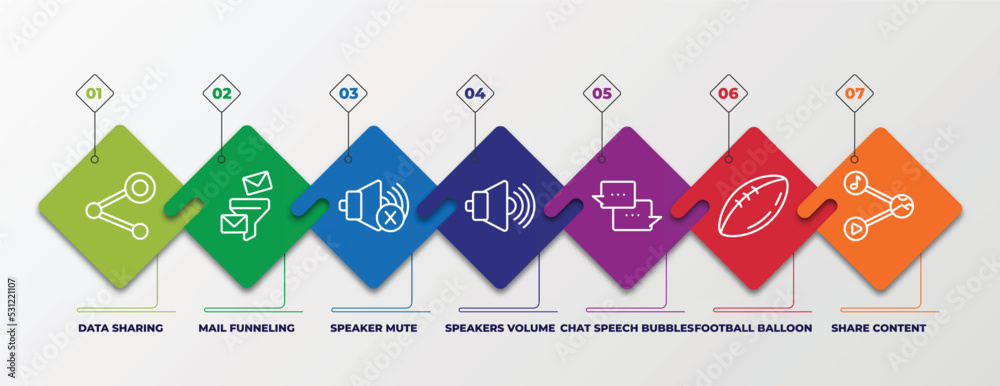 infographic template with linear icons. infographic for multimedia ...