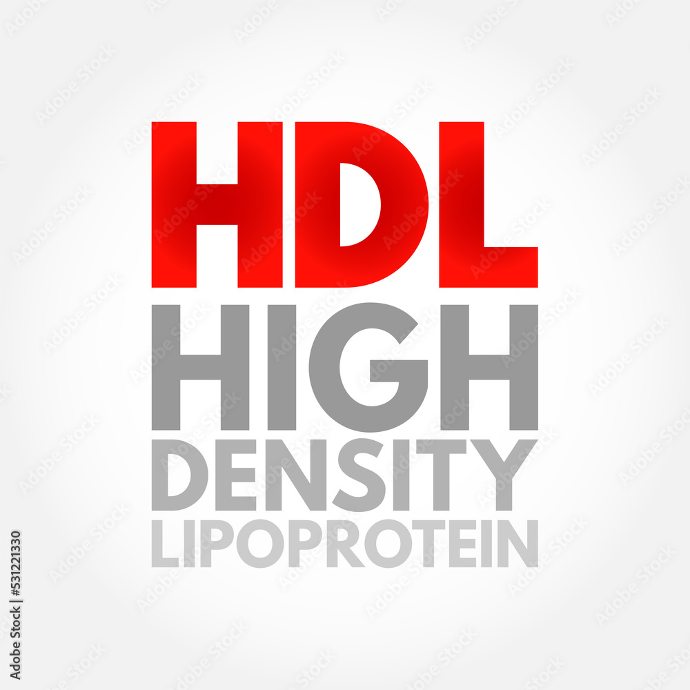 HDL High-Density Lipoprotein - one of the five major groups of ...