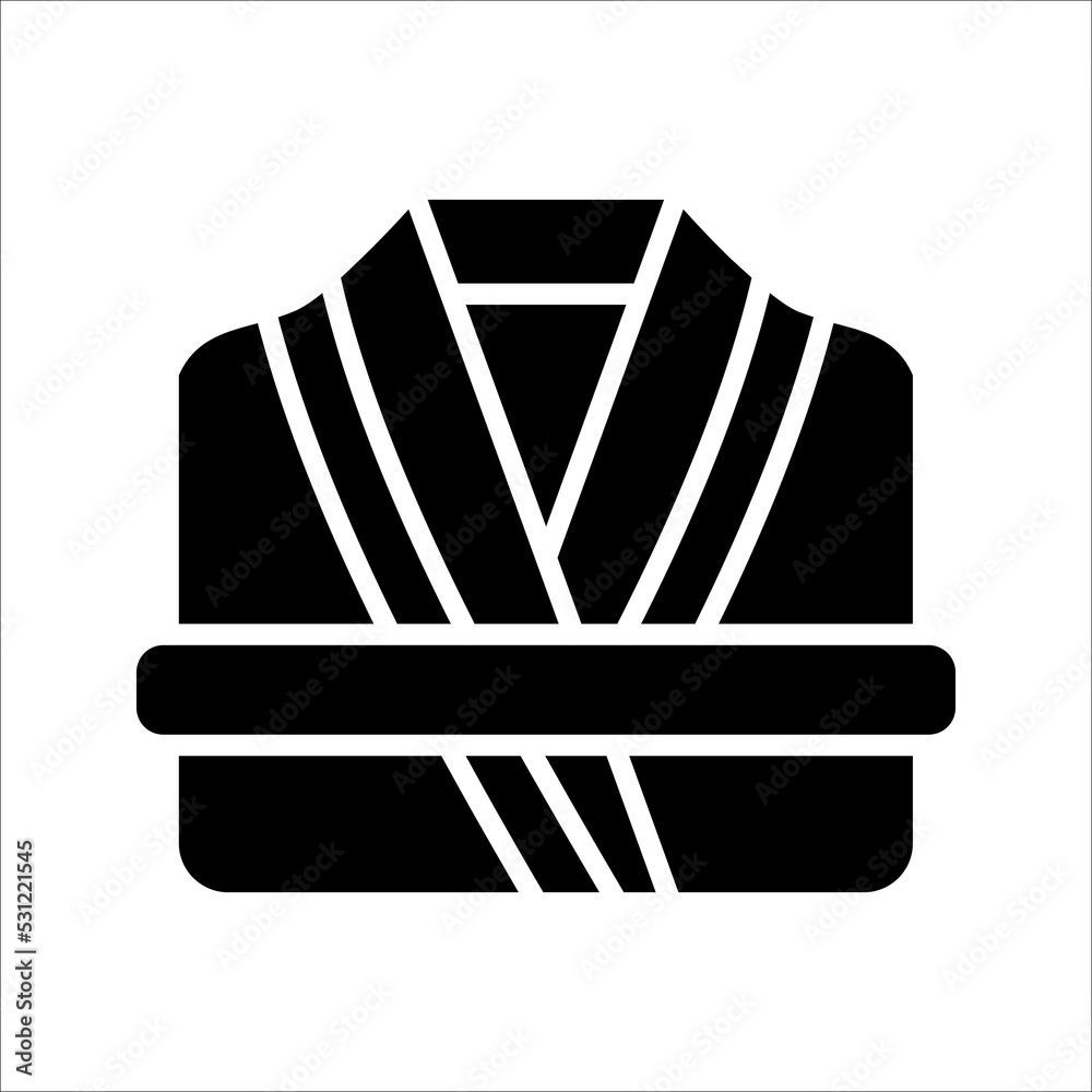 bathrobe icon. housecoat icon. bathroom sign. vector illustration on ...