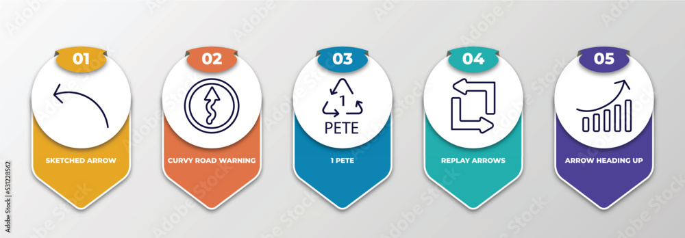 infographic template with thin line icons. infographic for user ...