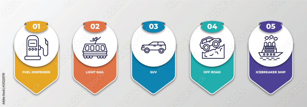 infographic template with thin line icons. infographic for ...