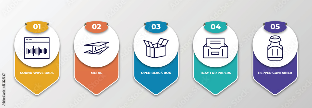 infographic template with thin line icons. infographic for tools and ...