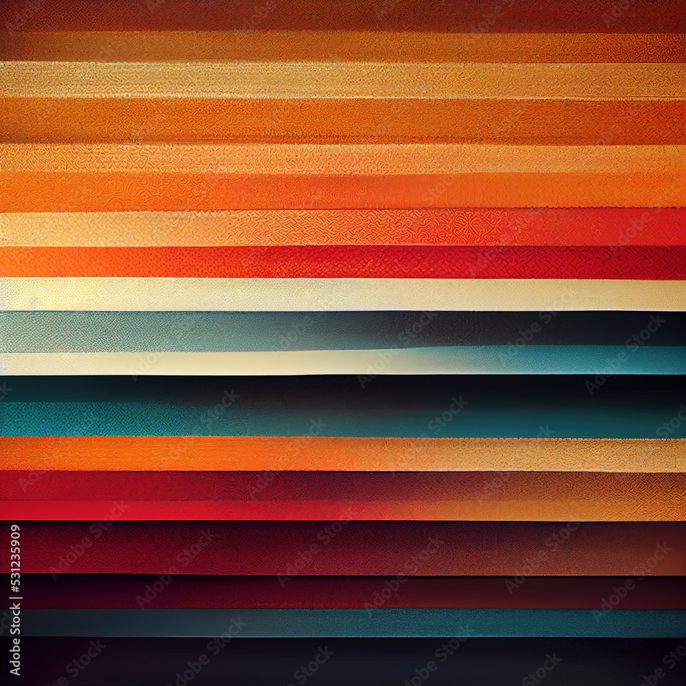 Horizontal stripes, Vertical colored boxes, wall of square pieces as a ...