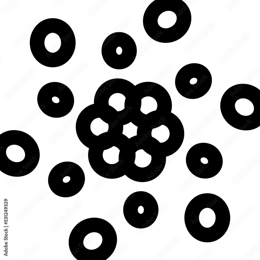 black chain round wreaths for use as a decorative element, for logo or ...
