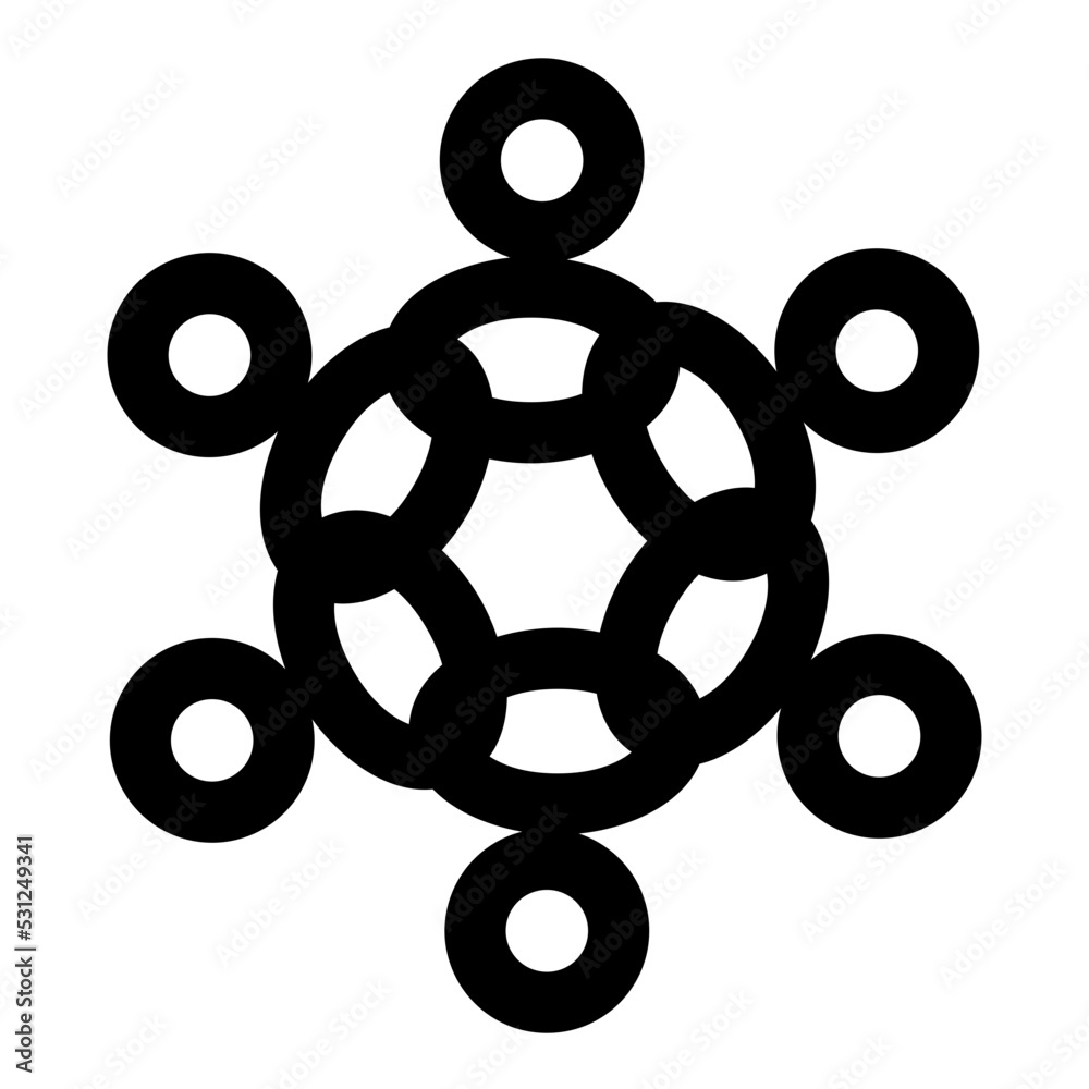 black chain round wreaths for use as a decorative element, for logo or ...