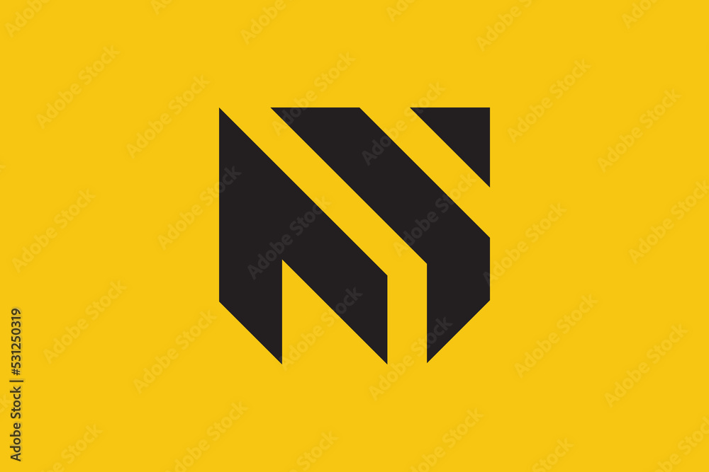 Minimal NY logo. Icon of a YN letter on a luxury background. Logo idea ...