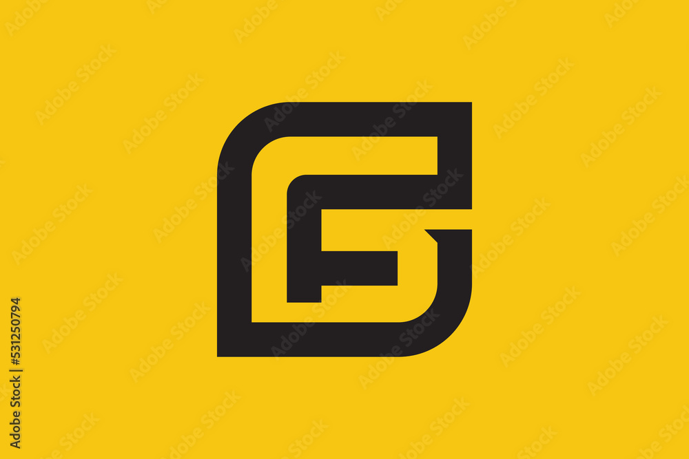 Minimal FG logo. Icon of a GF letter on a luxury background. Logo idea ...