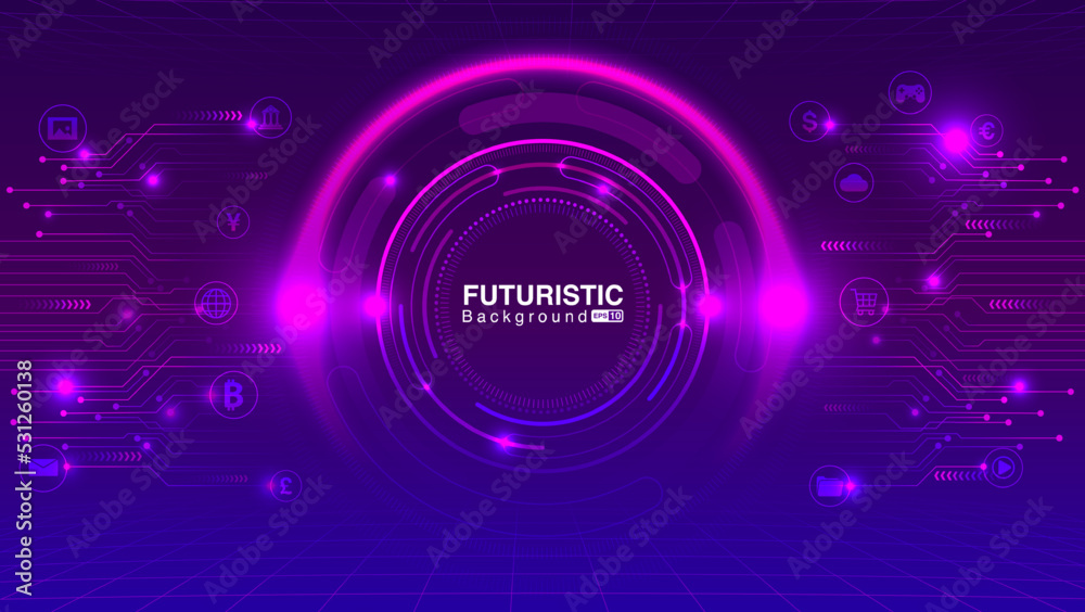 Abstract Technology Background. Futuristic Background Concept. Vector ...