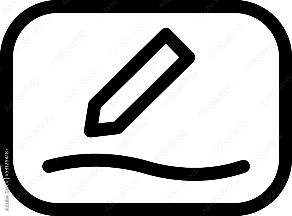 Modern Minimalistic Pencil Vector logo icon edit. Simple writing sign ...