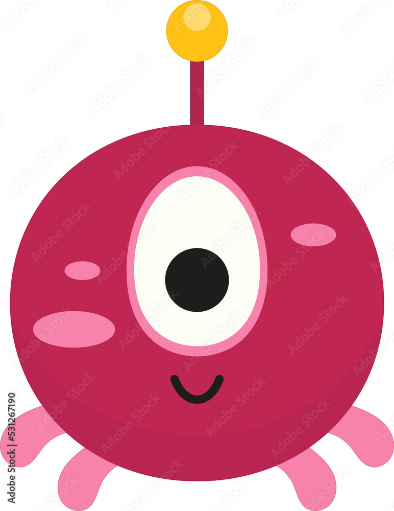 Little Alien Monster. Space Design Element. Kids Illustration Isolated ...
