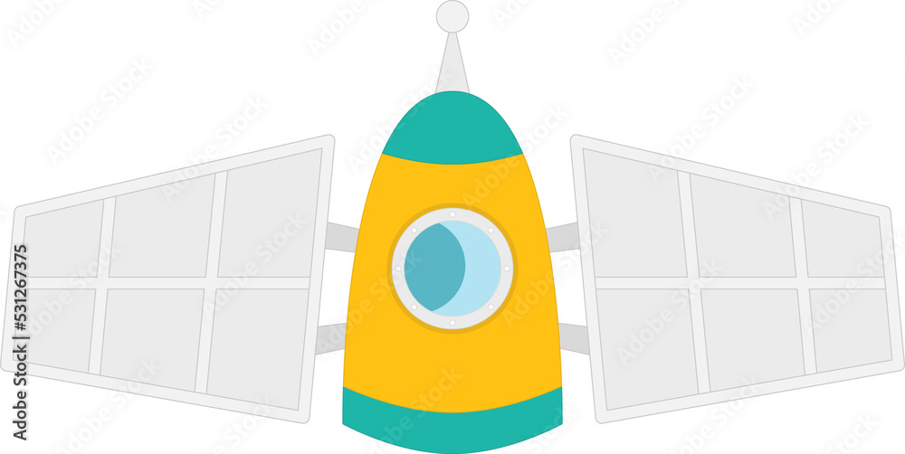 Yellow Rocket Ship, Spacecraft, Spaceship. Space Design. Kids ...
