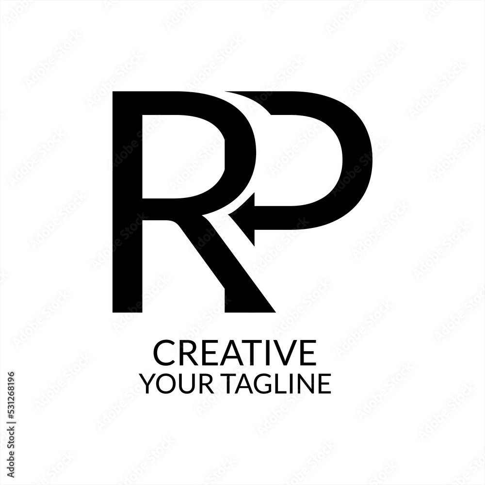 Creative Letter RP Logo design vector template. ABC R Typeface monogram ...