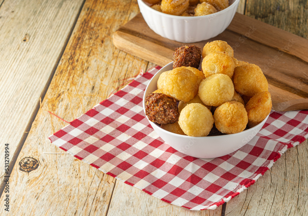 brazilian salgadinhos de festa, traditional party snack mix with ...