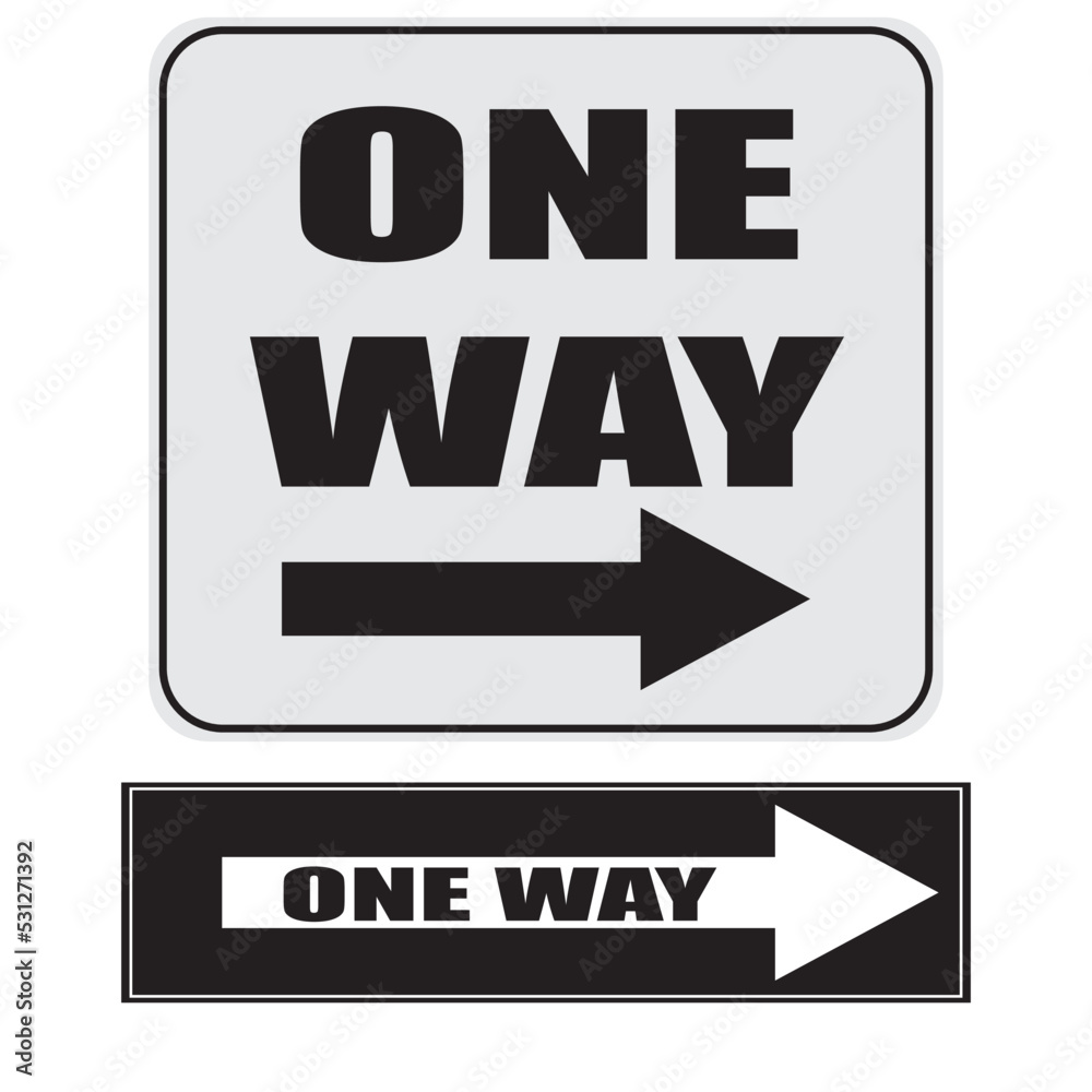 sign one way yellow road sign fork at the crossroads traffic light ...