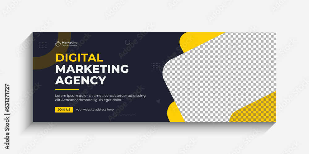 Digital marketing Agency social cover and web banner ad template. Use ...