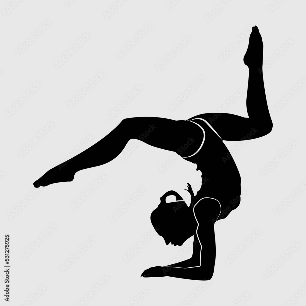 Gymnastics Girl SVG Cut File, Gymnastics iron Svg, Tumbling Svg, Sports ...
