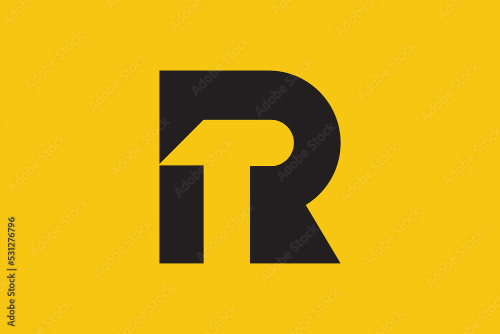 Minimal RT logo. Icon of a TR letter on a luxury background. Logo idea ...