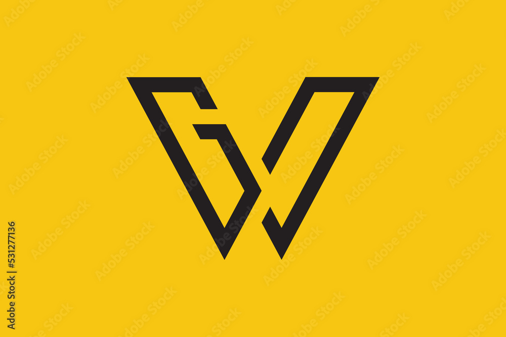 Minimal WG logo. Icon of a GW letter on a luxury background. Logo idea ...