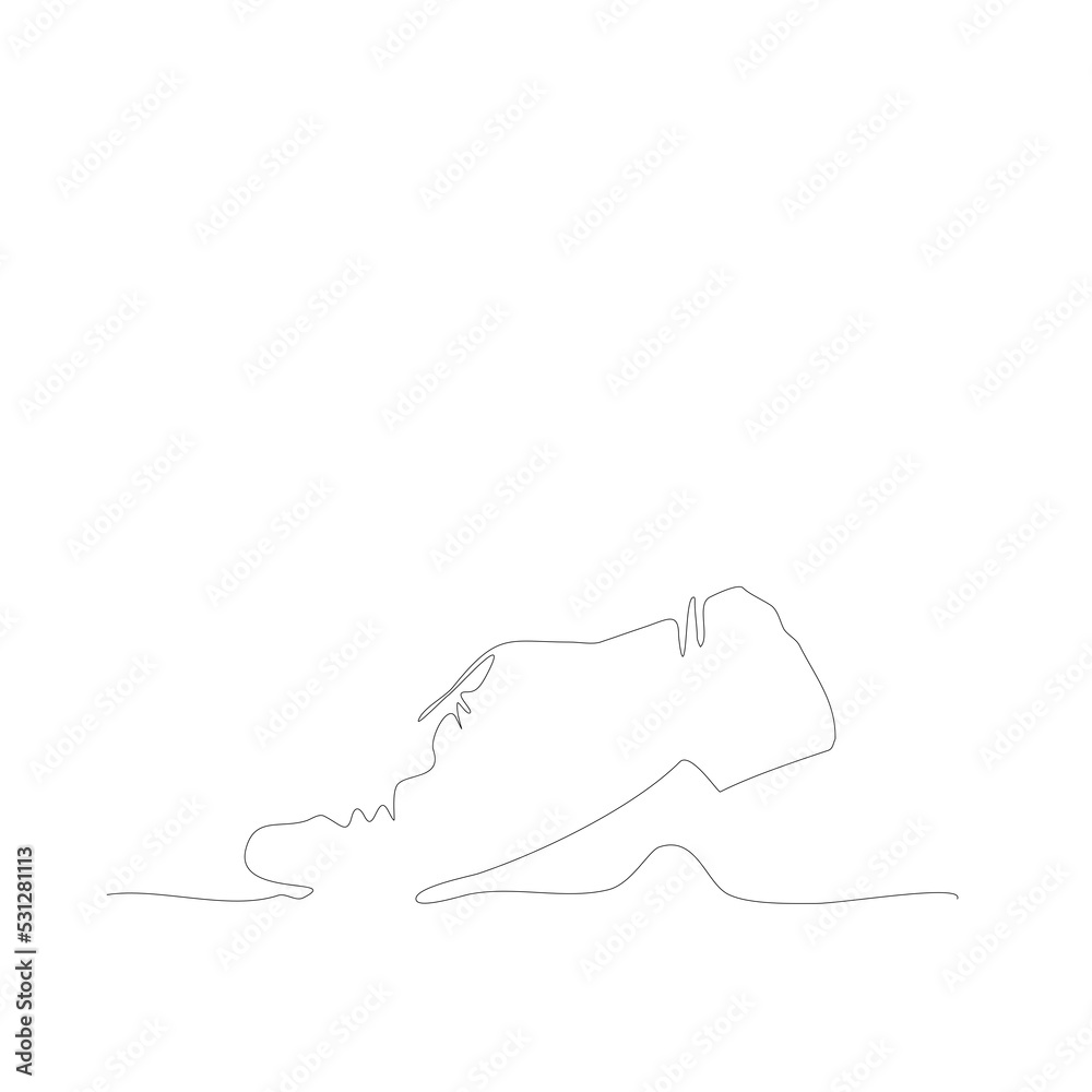 hand with pencil Line art of business shoe concept work and personal ...