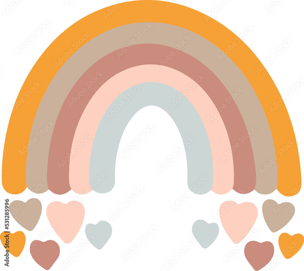 Rainbow pastel color Stock Illustration | Adobe Stock