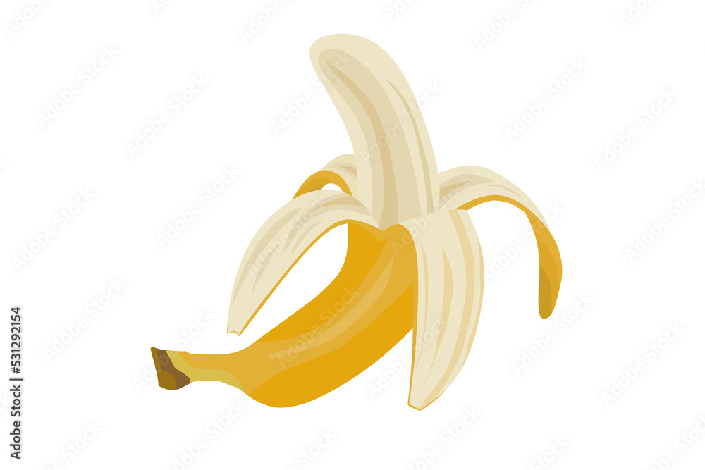 banana isolated on transparent background, PNG illustration, suitable ...