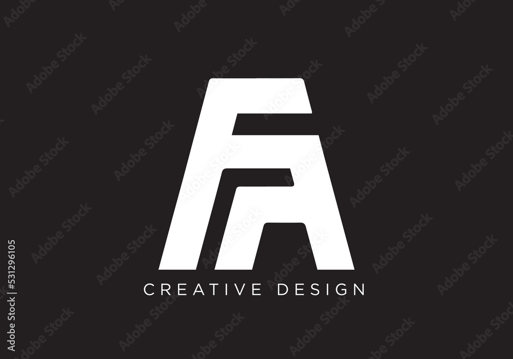 Letter FA Logo Design , FA Icon Stock Vector | Adobe Stock