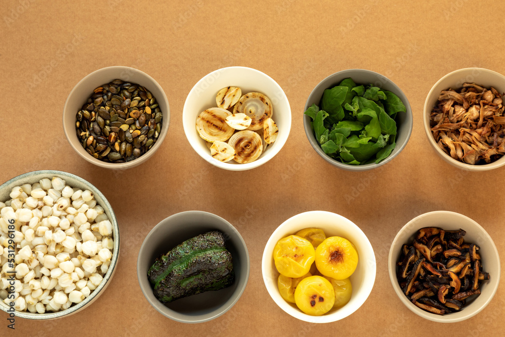 Pozole verde - main ingredients: hominy (nixtamalized dried maize ...