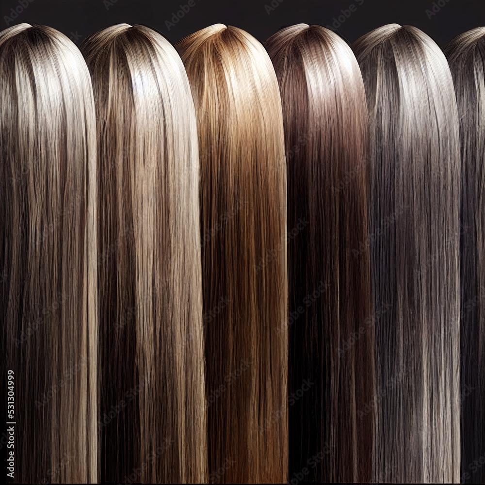 hair color samples Stock Illustration | Adobe Stock